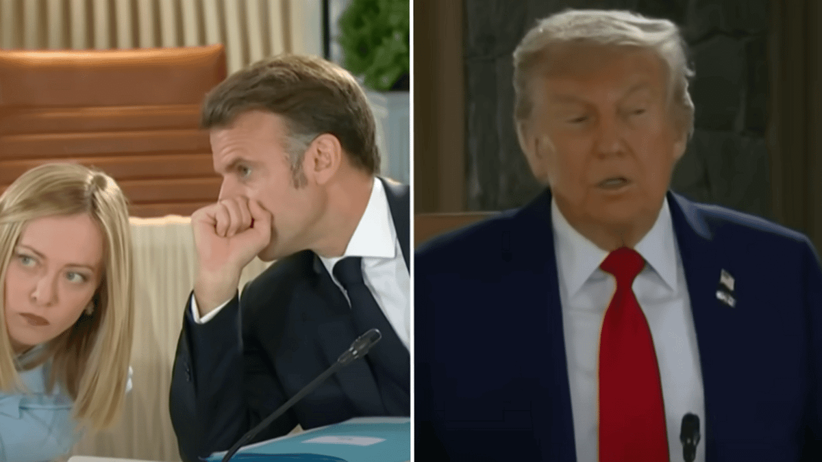 Italian Prime Minister's reaction to Donald Trump walking into room ...