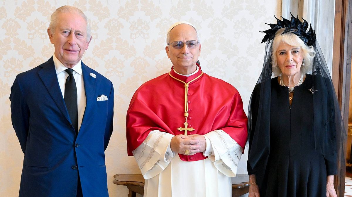 Why Queen Camilla wore black veil to meet Pope Leo as people left ...