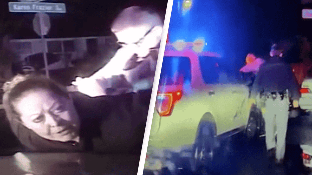 Horrifying footage shows woman having life-threatening stroke arrested ...