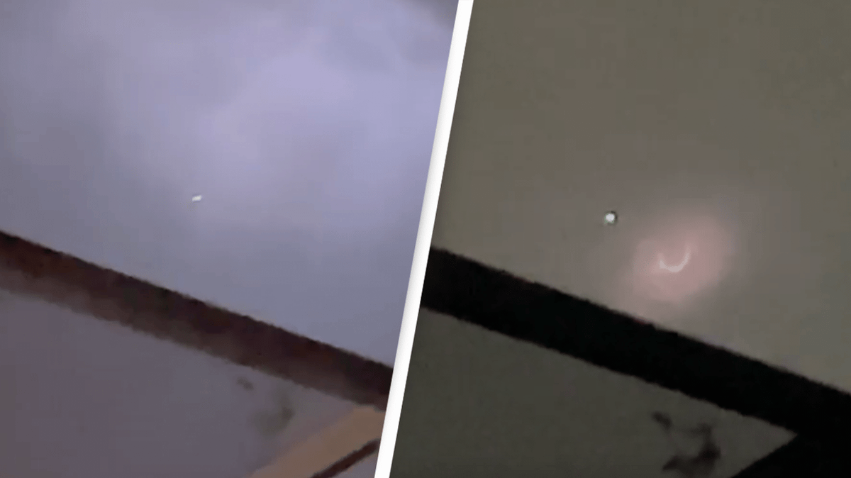People spot 'glitch in the matrix' as they film unexplainable lightning ...