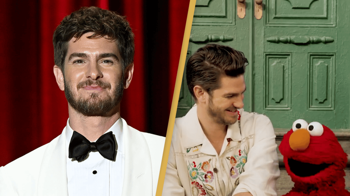 Andrew Garfield has an emotional conversation about grief with Elmo