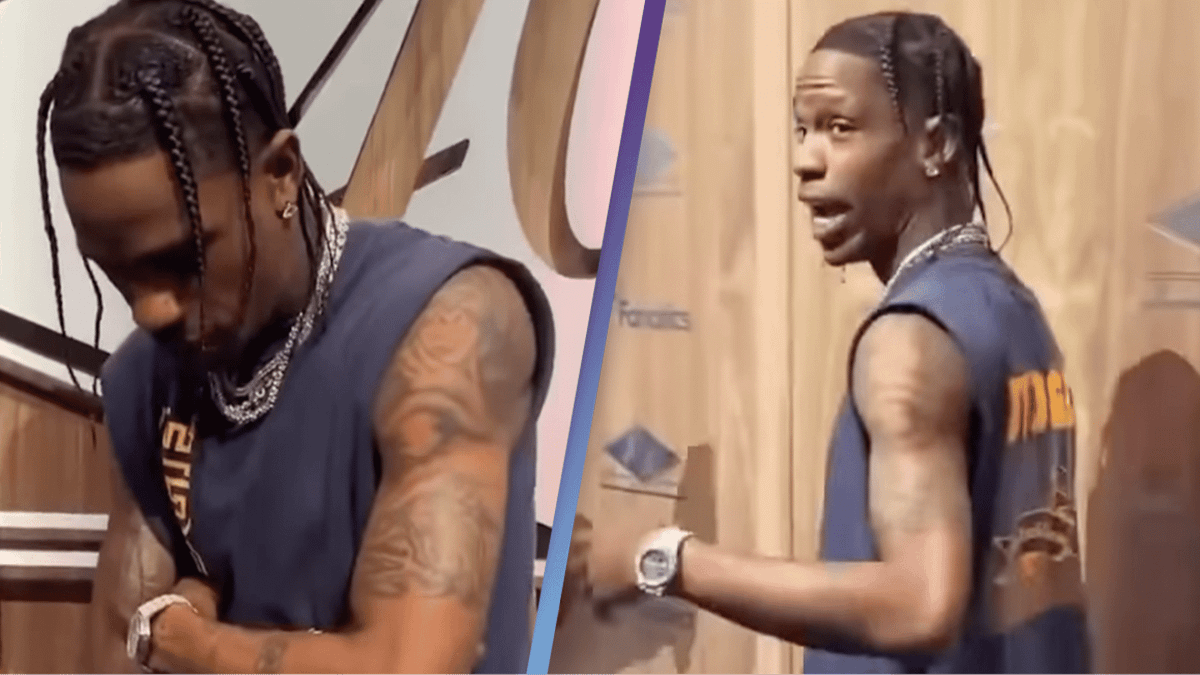 Travis Scott fans cringing at ‘crazy’ video of him posing while no one ...
