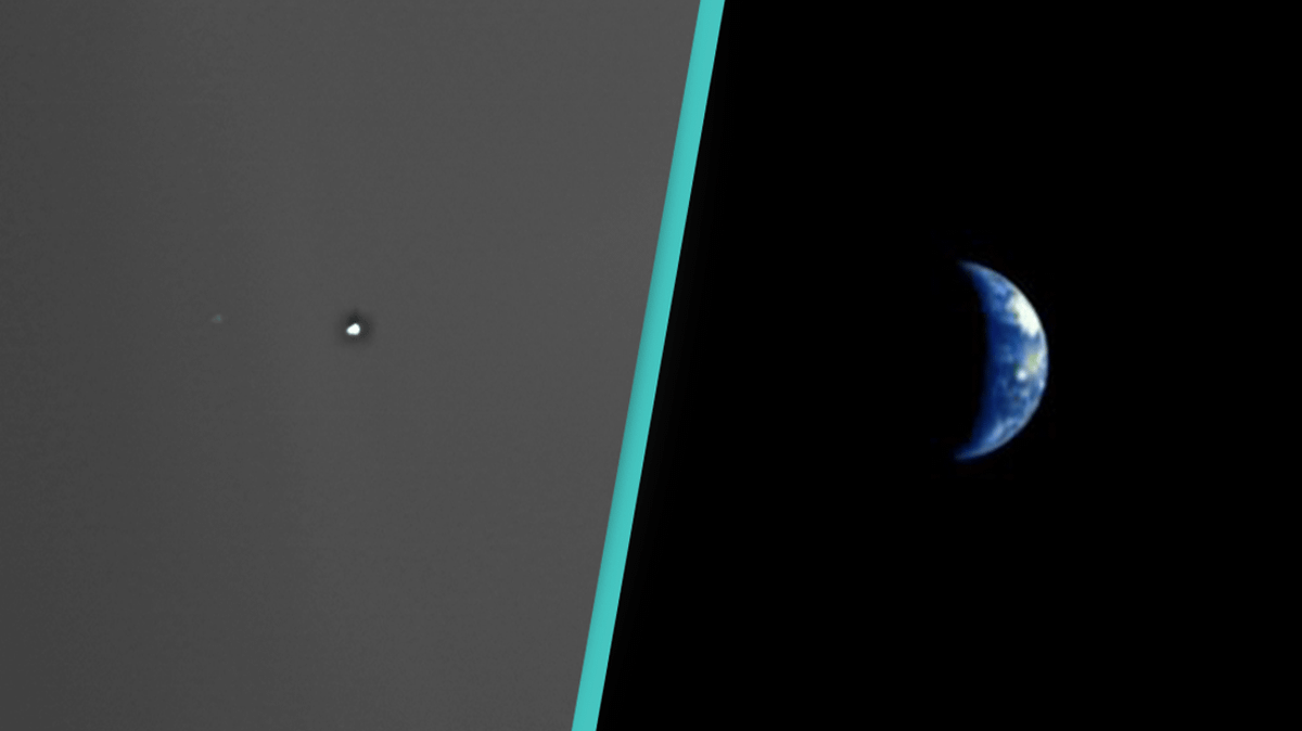 Orbiter takes rare picture of Earth 180 million miles away on Mars ...