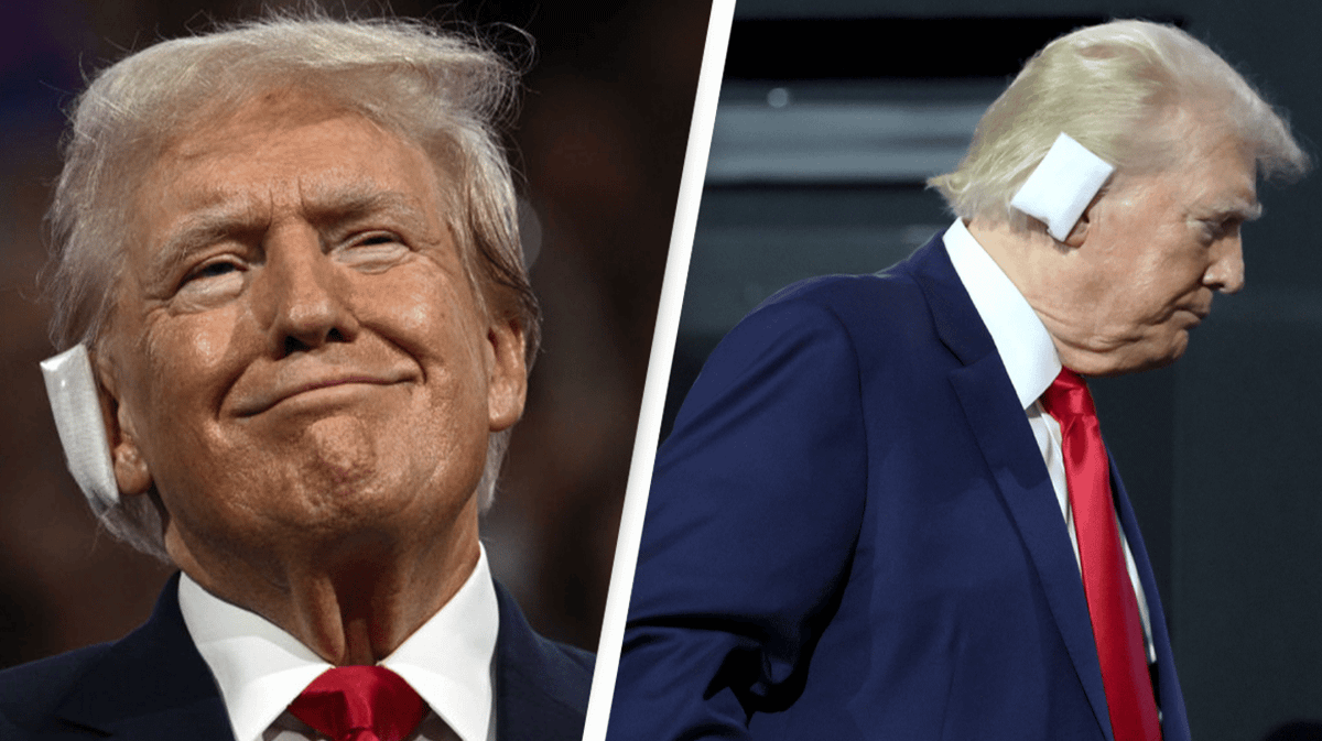 Trump displays injury in first public appearance since attempted ...