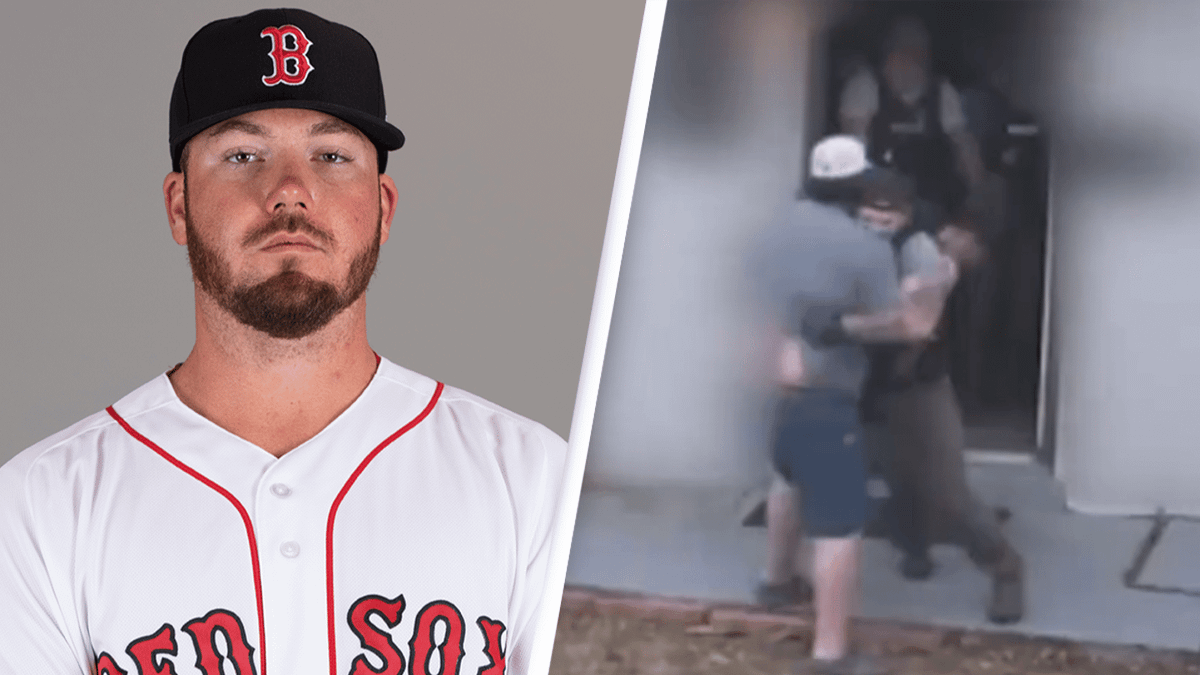 Footage captures moment police arrest former Red Sox pitcher Austin ...