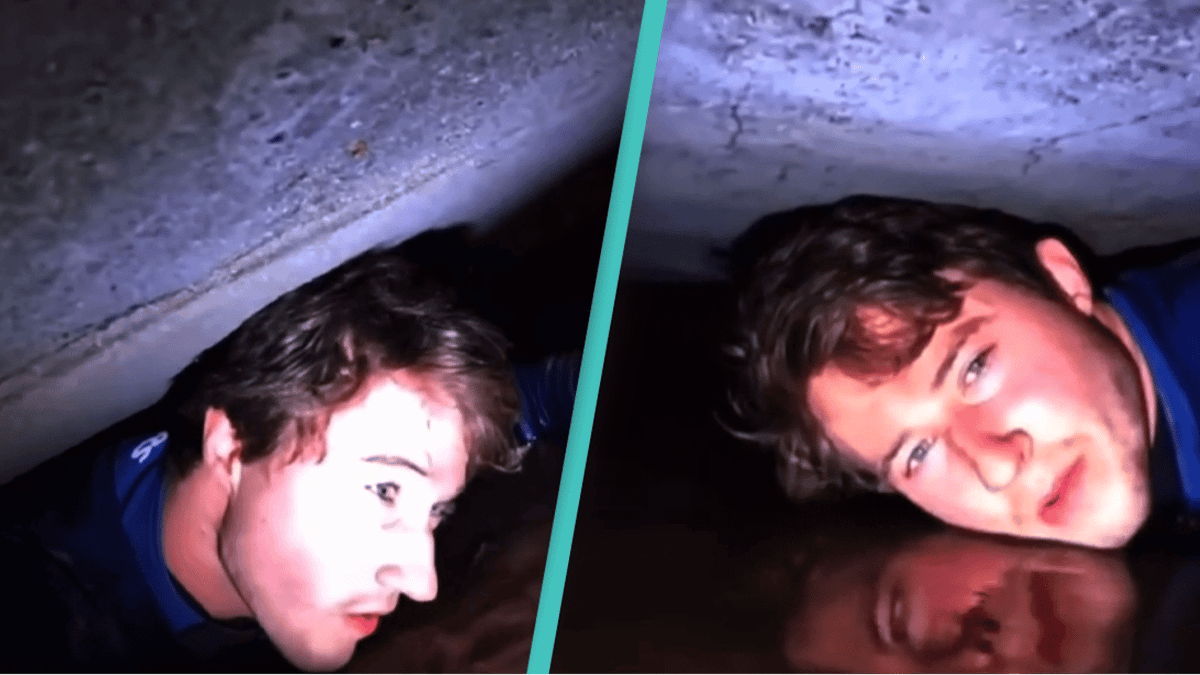 Video of cave explorer getting stuck alone is triggering people's ...