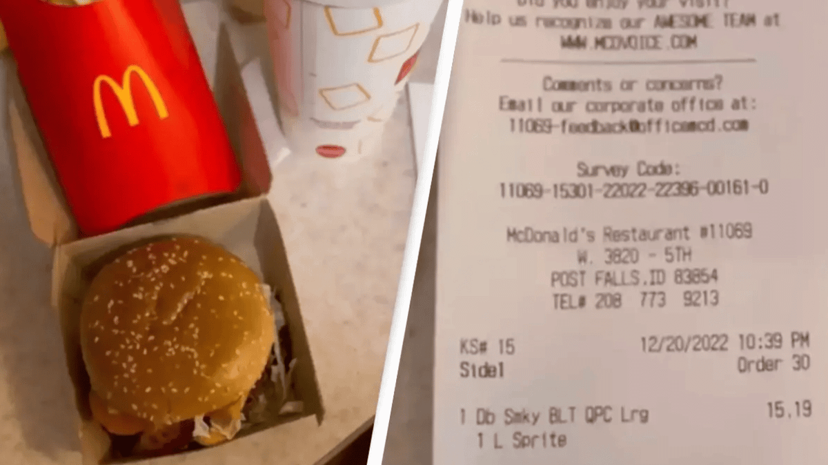 McDonald's customer shocked at 'unaffordable' price of his regular order