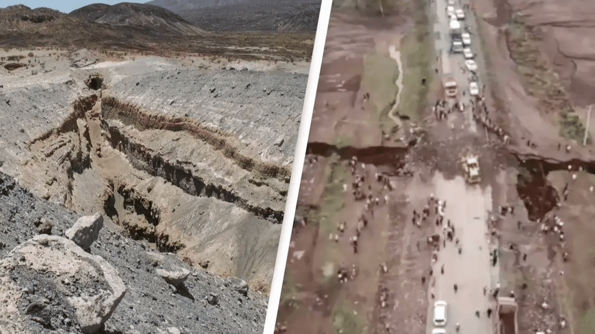 Shocking photos show Africa splitting apart as new ocean forms