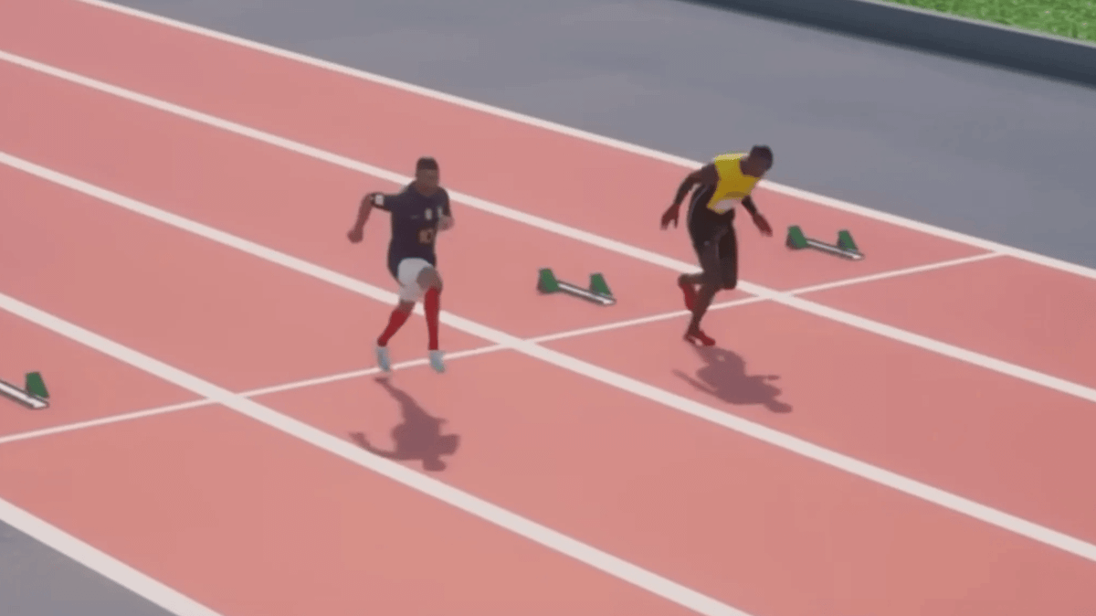 3D simulation shows how a 100m race between Usain Bolt and Kylian ...