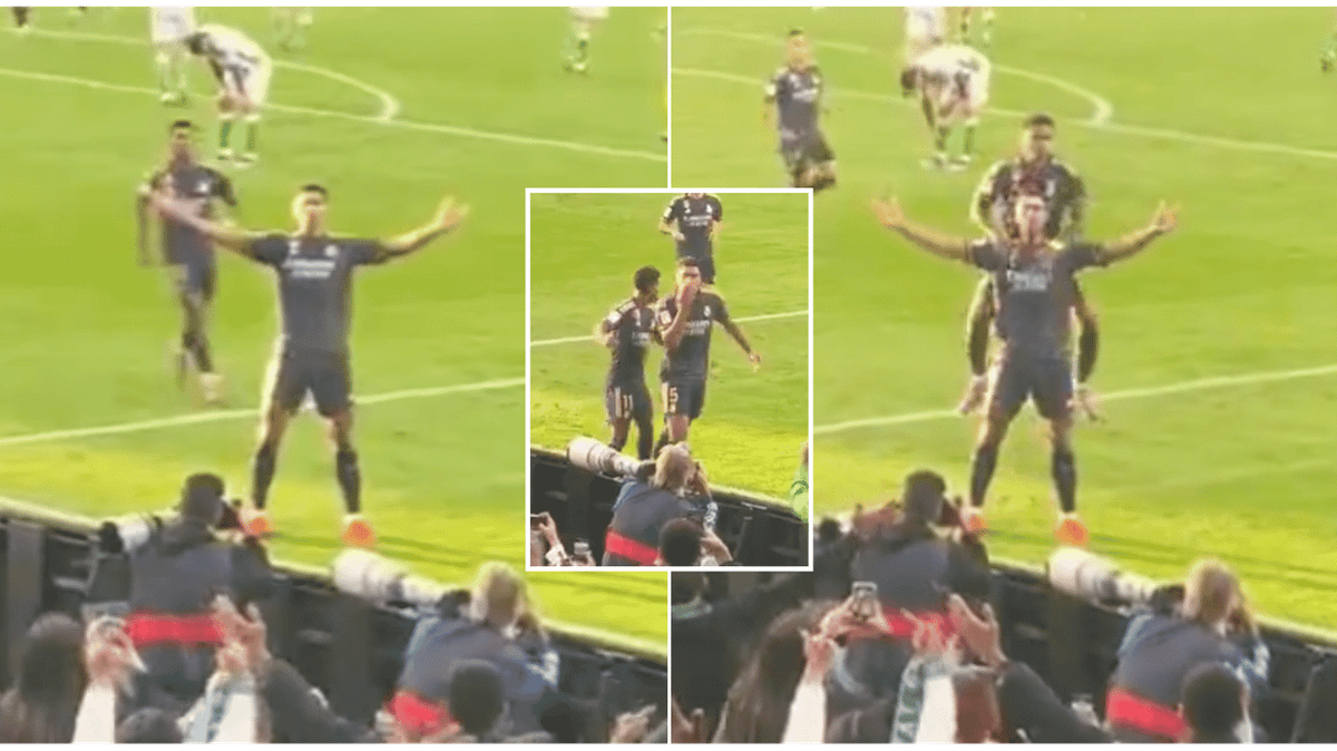 New angle of Jude Bellingham's celebration vs Real Betis shows it was ...