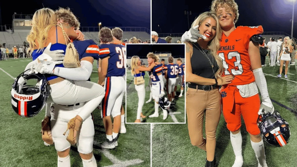 Mum hits back after video of her enthusiastic hug of 'proud' son at ...
