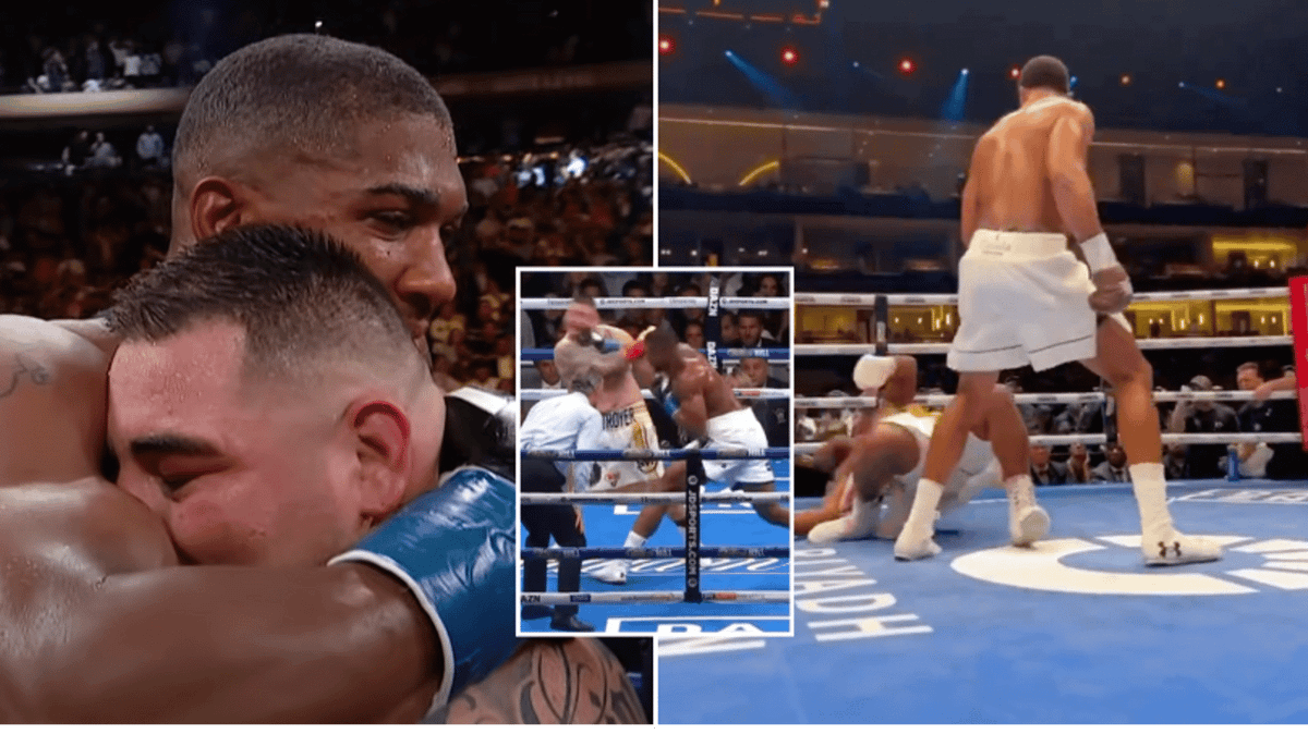 Footage shows Anthony Joshua landed exact same shot on Andy Ruiz that ...