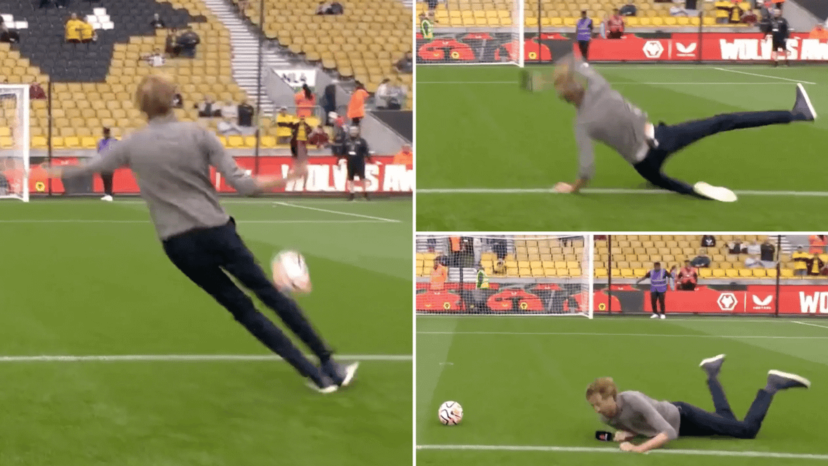 Peter Crouch absolutely stacks it live on TV during cross-bar challenge ...