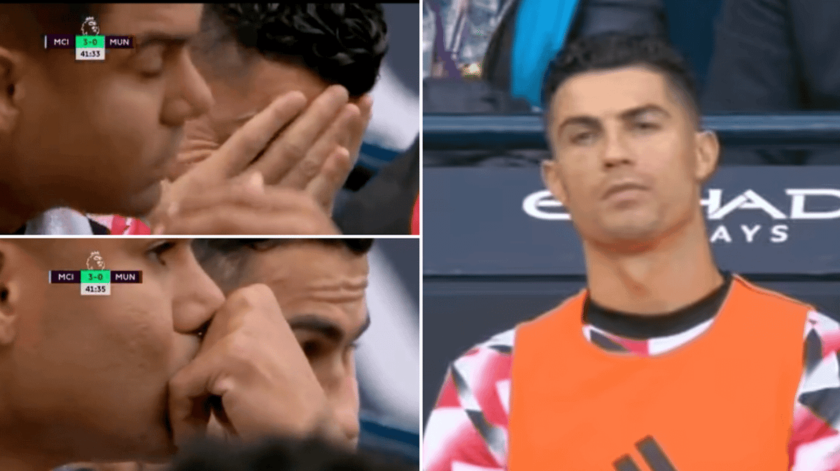 Cristiano Ronaldo's reaction from the bench during embarrassing defeat ...