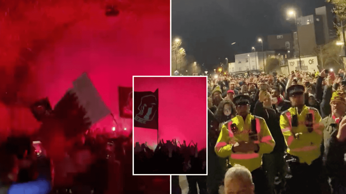 Arsenal fan 'ultras' filmed ahead of West Ham game, fans are divided ...