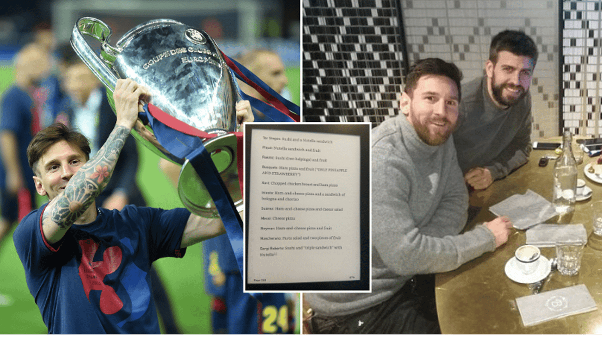 Barcelona team’s post-match meal requests from 2014 leaked online ...