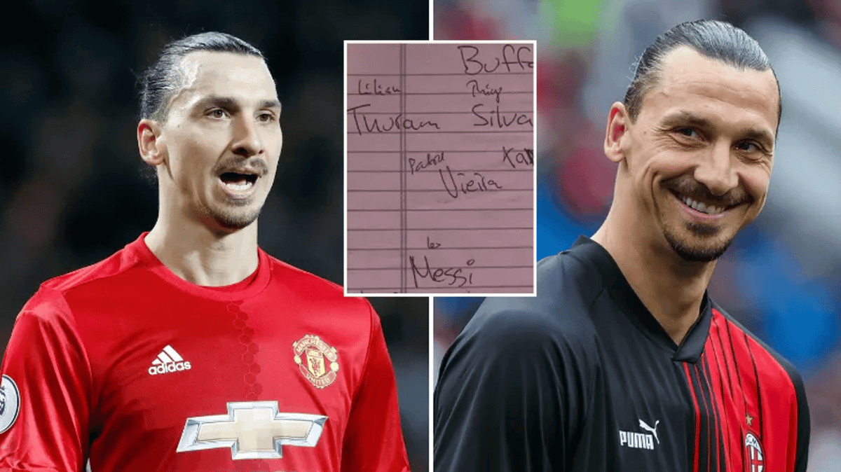 Zlatan Ibrahimovic crossed out Man Utd goalkeeper David de Gea from his ...