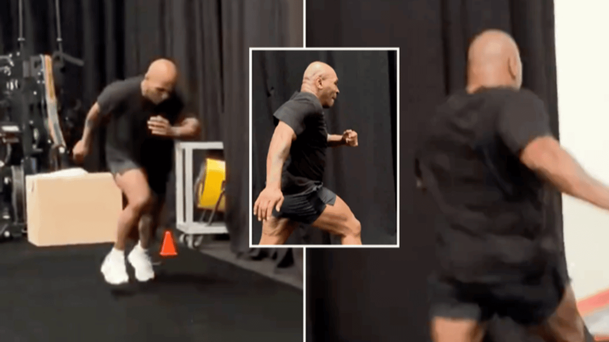 Mike Tyson showcases terrifying running speed and sends four-word ...