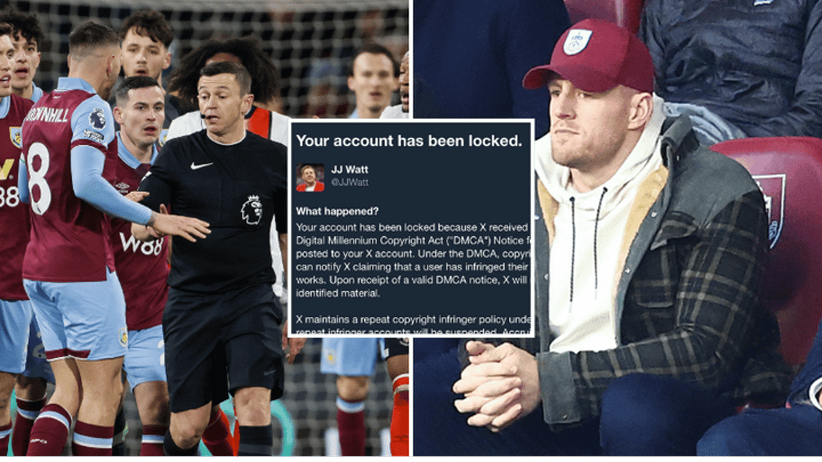 Burnley co-owner JJ Watt has social media account locked after former ...