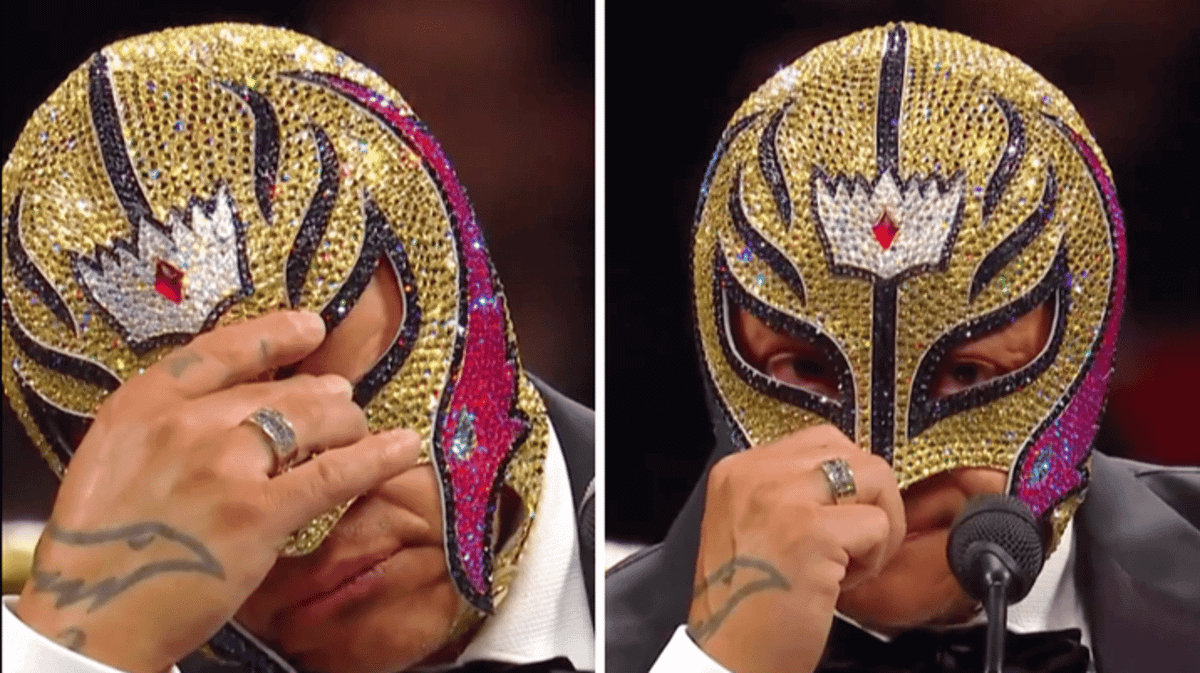 WWE Legend Rey Mysterio gives heartfelt speech at Hall of Fame ...