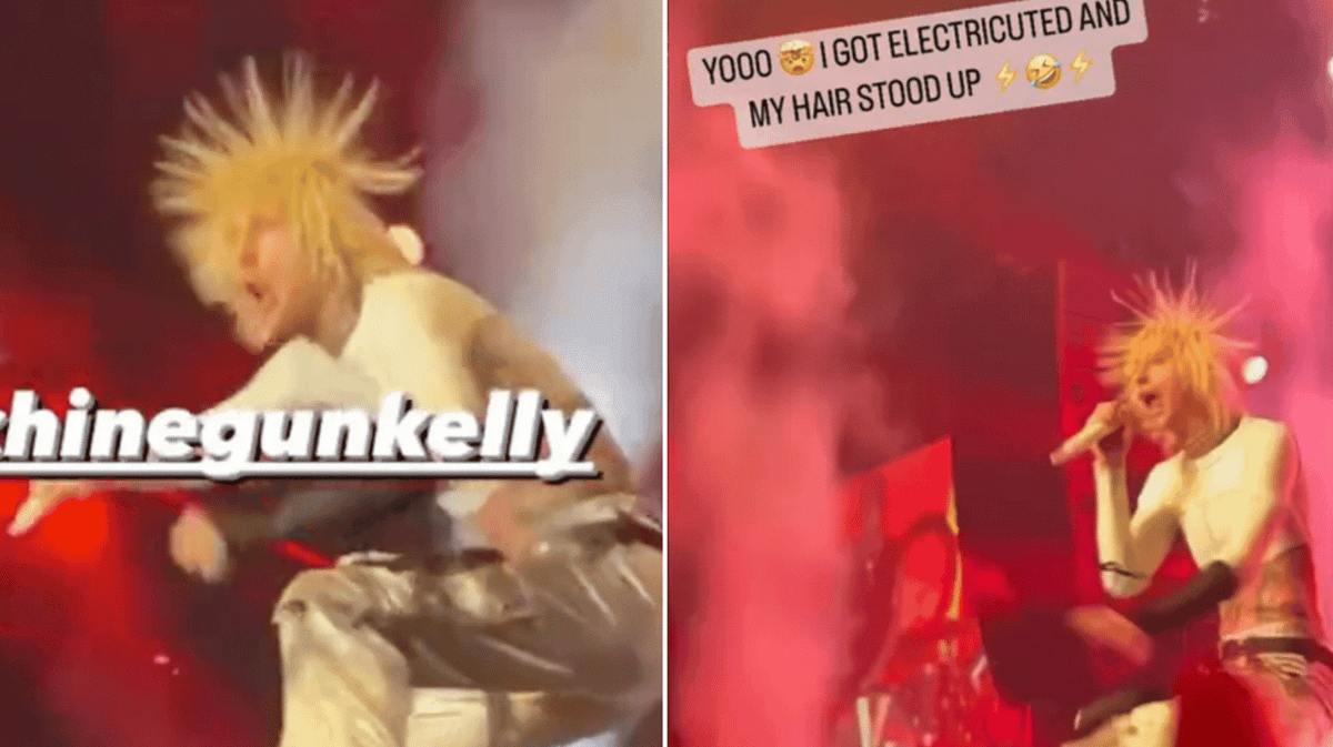 Machine Gun Kelly claims he was electrocuted during pre-Super Bowl set ...