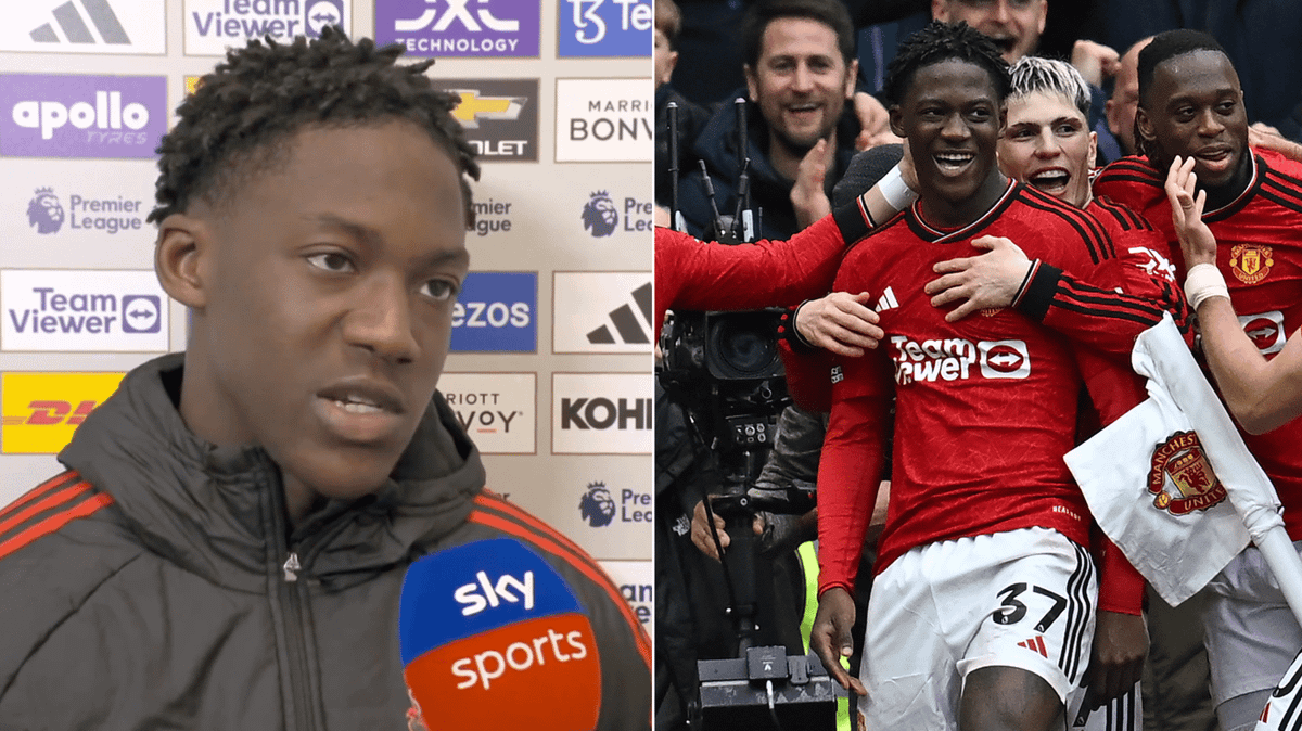 Kobbie Mainoo makes apology in his post-match interview for what he did ...