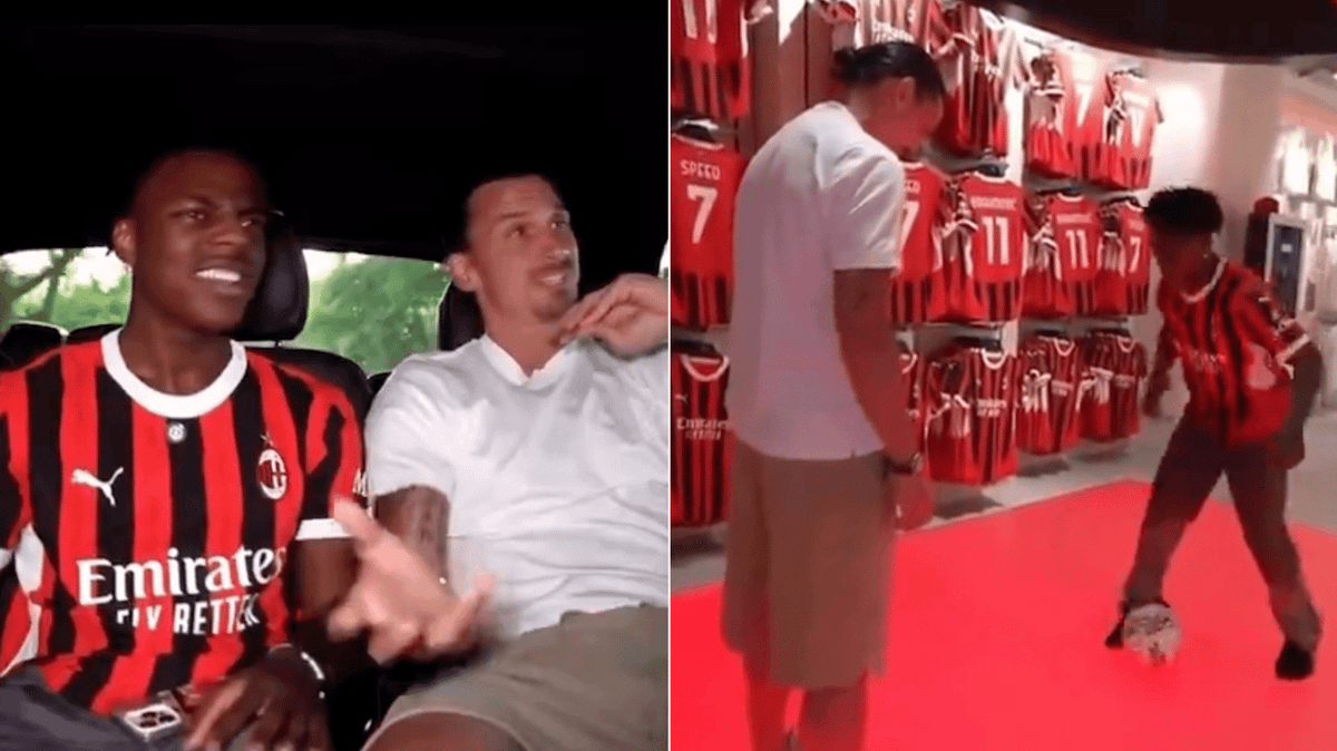 IShowSpeed meets Zlatan Ibrahimovic in Milan and it was carnage from ...