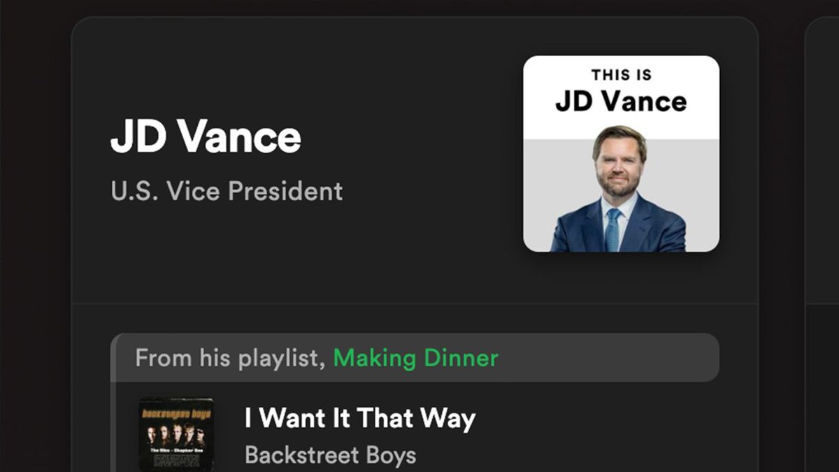 Website claims to 'expose' JD Vance's Spotify listening history and it ...
