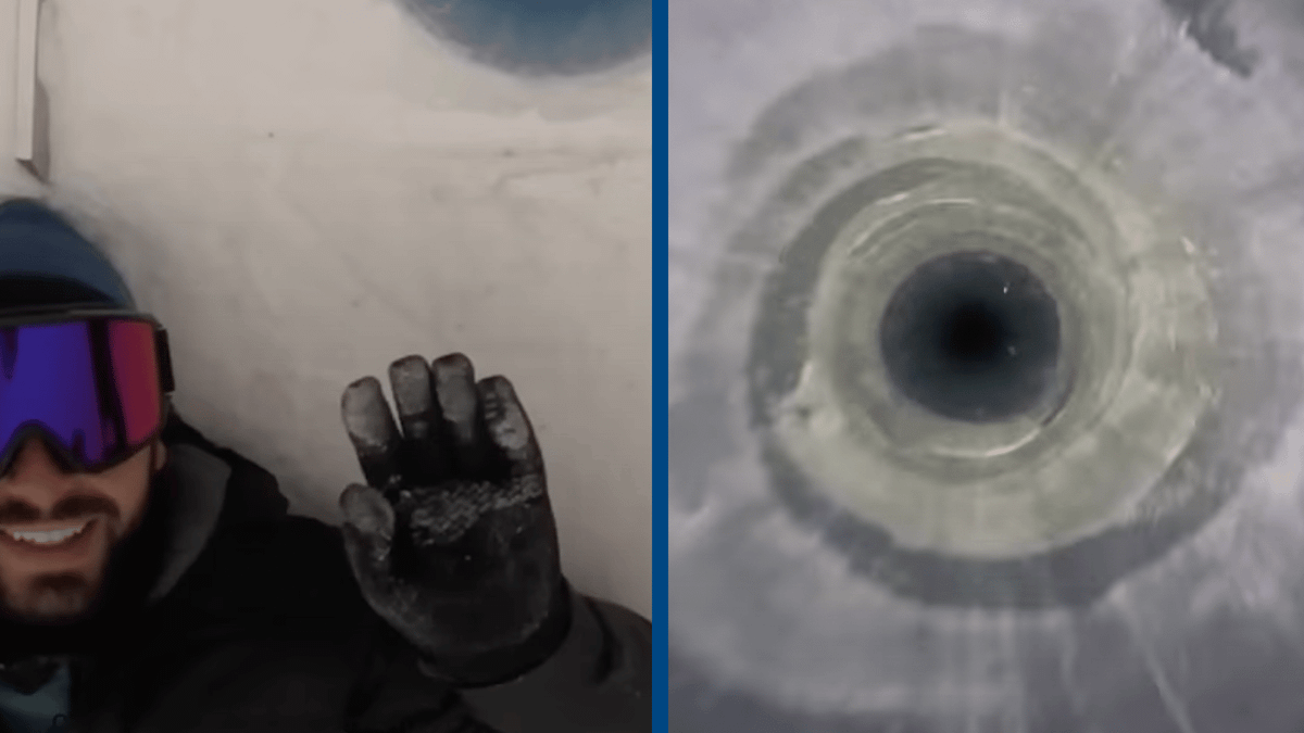 Camera dropped into hole 93 meters beneath Antarctica makes incredible ...