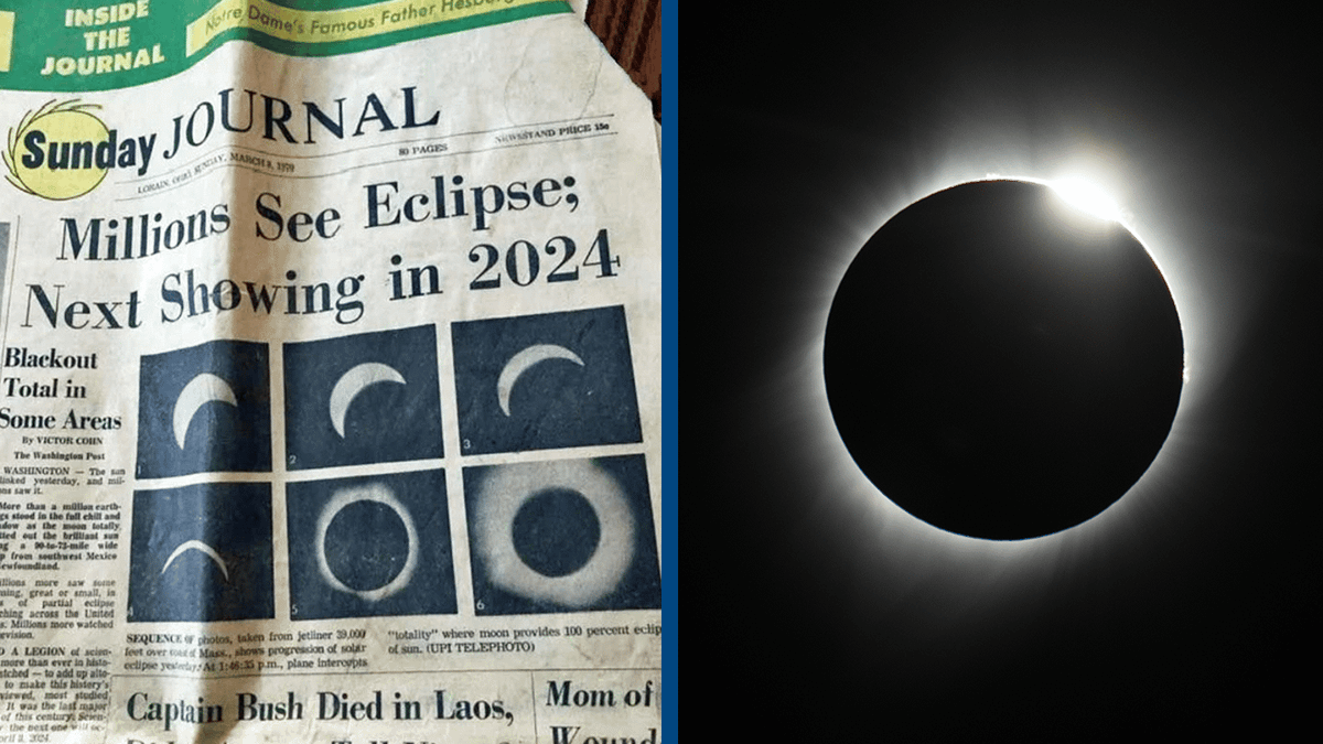 Man shares newspaper from 1970 forecasting 2024’s upcoming solar eclipse