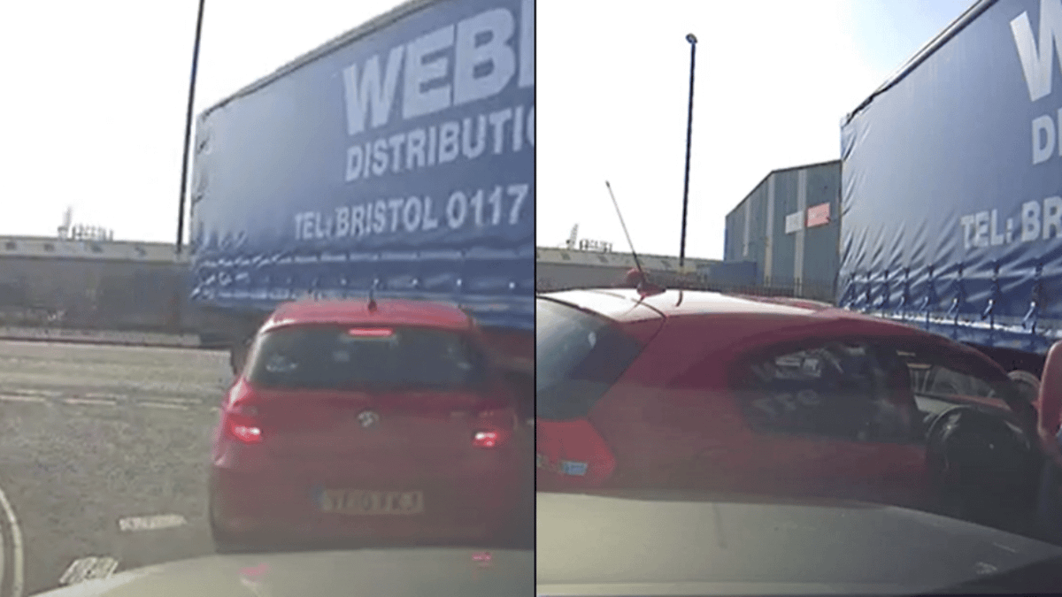 People divided over who is in the wrong after lorry smashes into car's ...