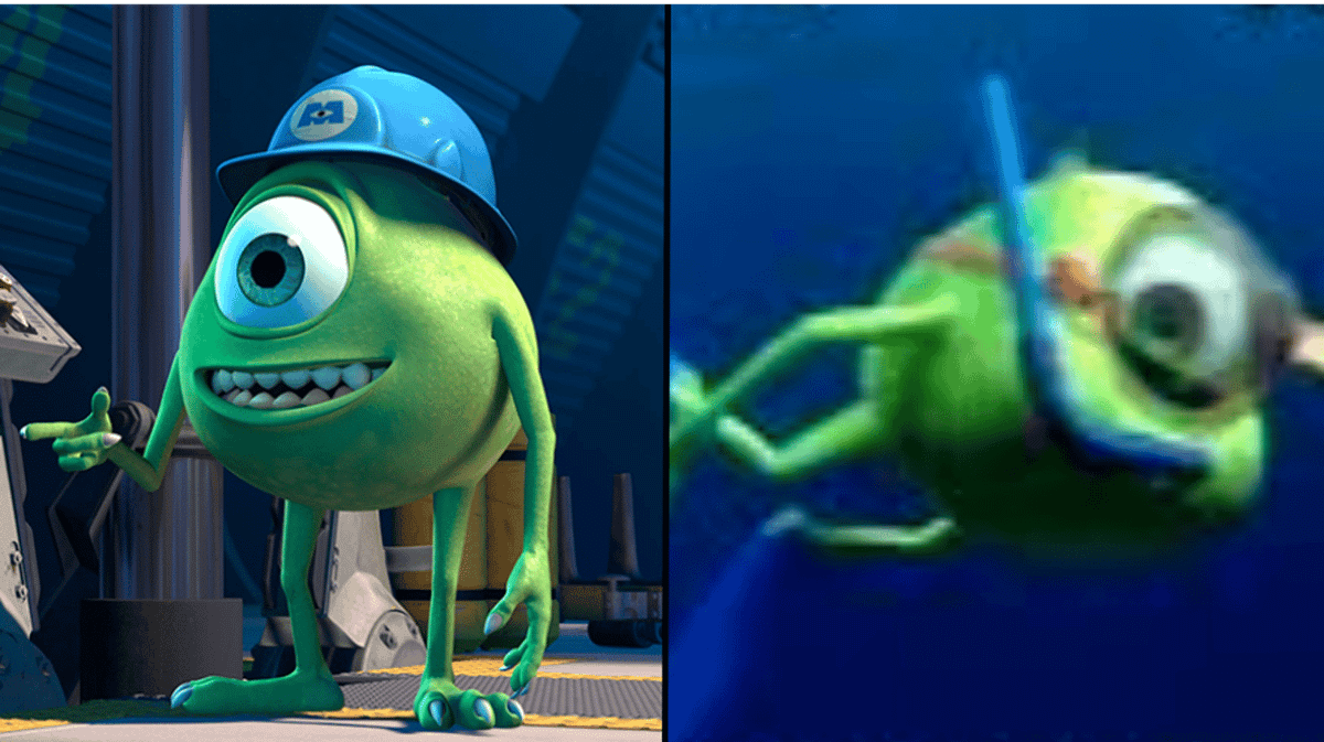 Monsters Inc’s Mike Wazowski also features in Cars, Wall-E and Finding Nemo