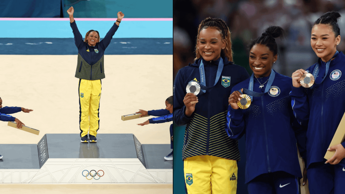 Simone Biles and Jordan Chiles explain iconic photo on Olympic podium ...