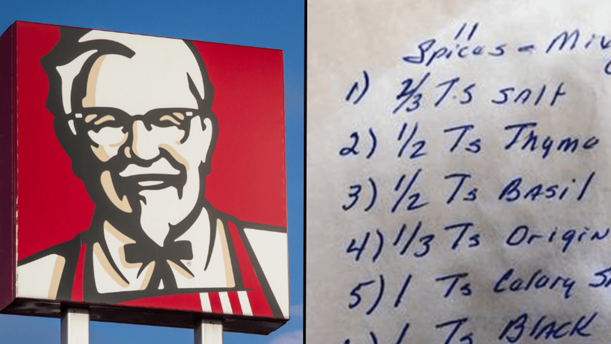 KFC’s top secret '11 herbs and spices' was leaked by Colonel Sanders ...