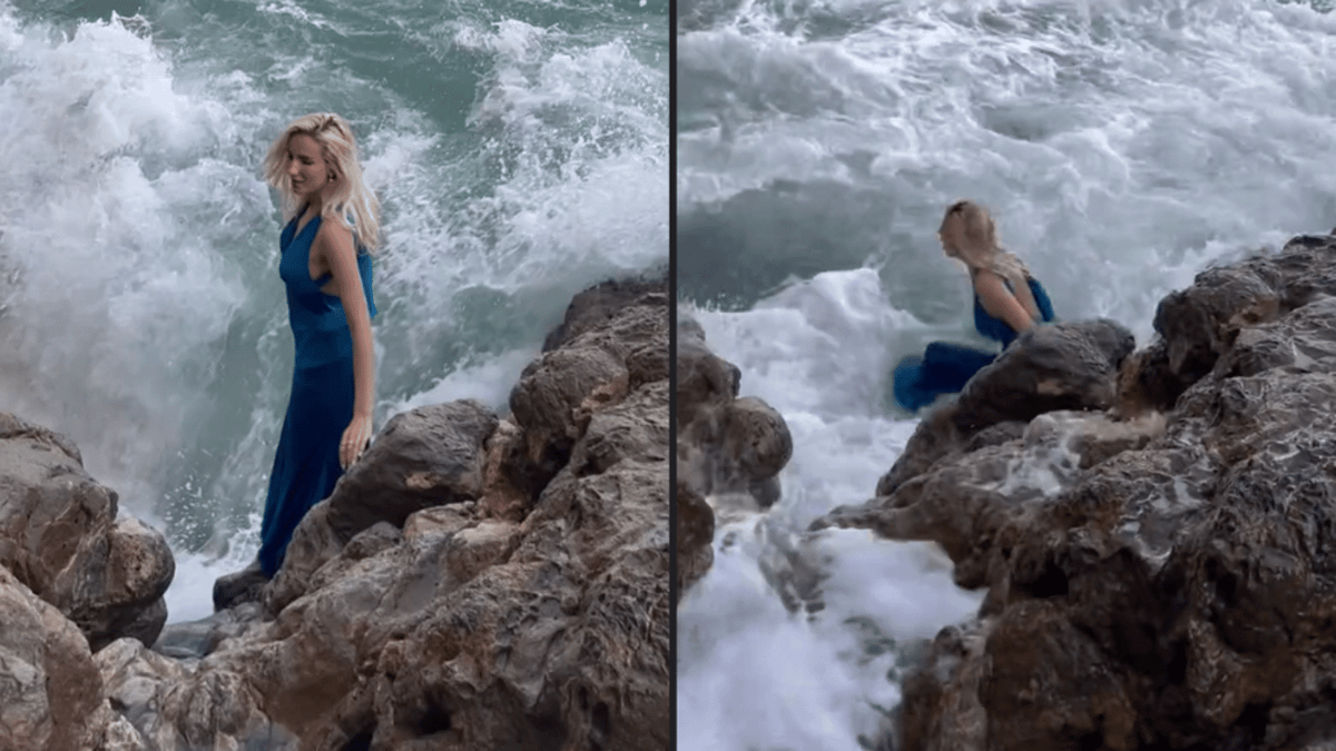 Model 'lucky to be alive' after getting swept away while doing a ocean ...