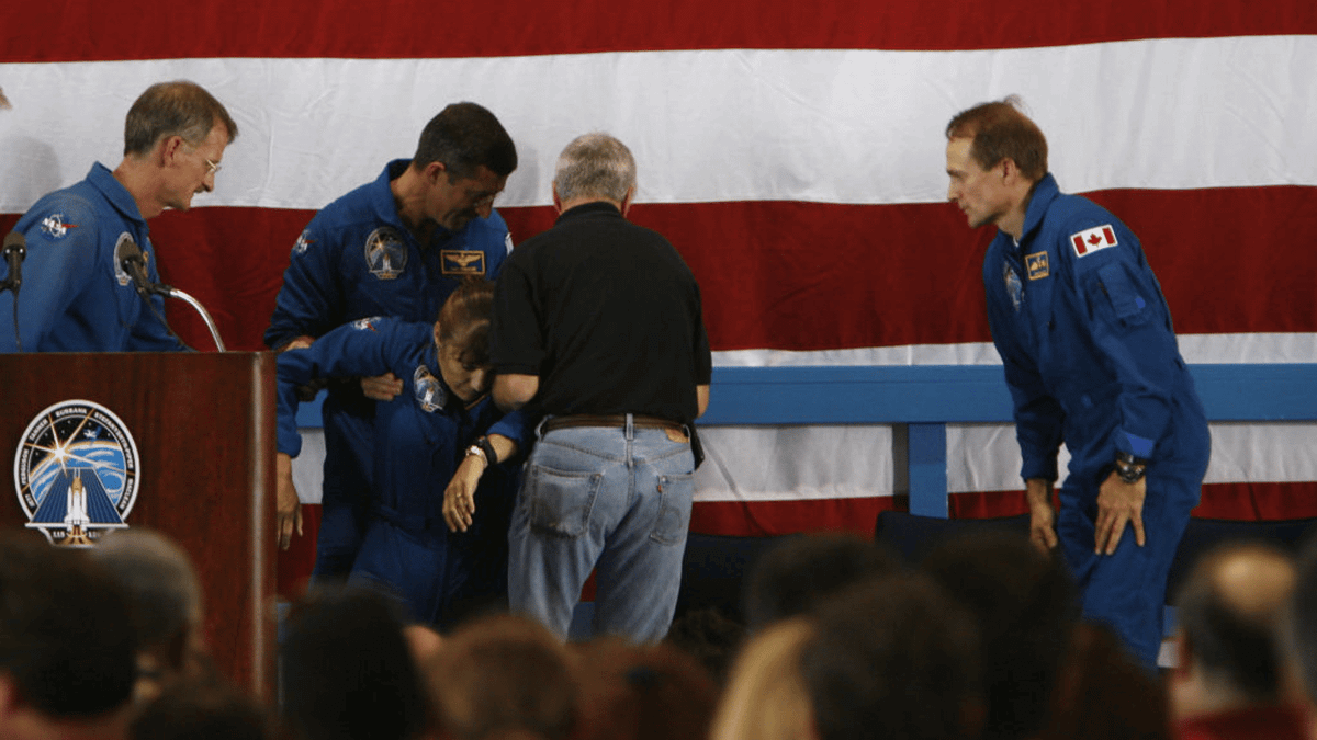 Horrifying reason NASA astronaut fainted during ceremony hours after ...