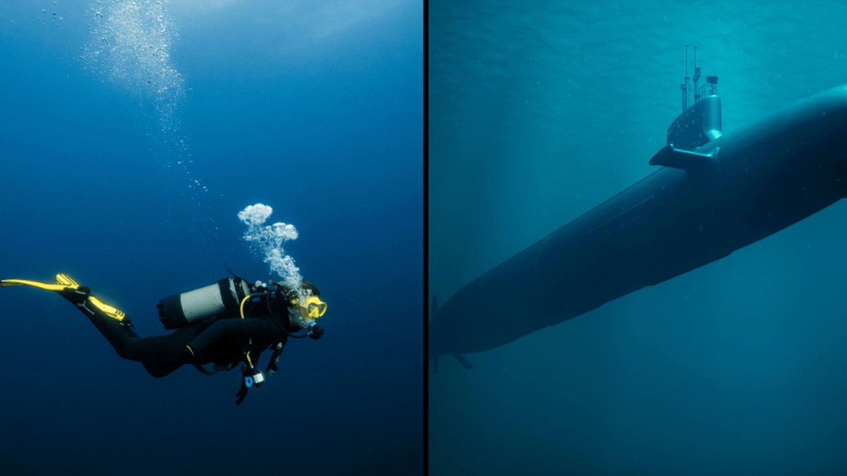 Accidentally hearing an active submarine sonar while underwater has ...