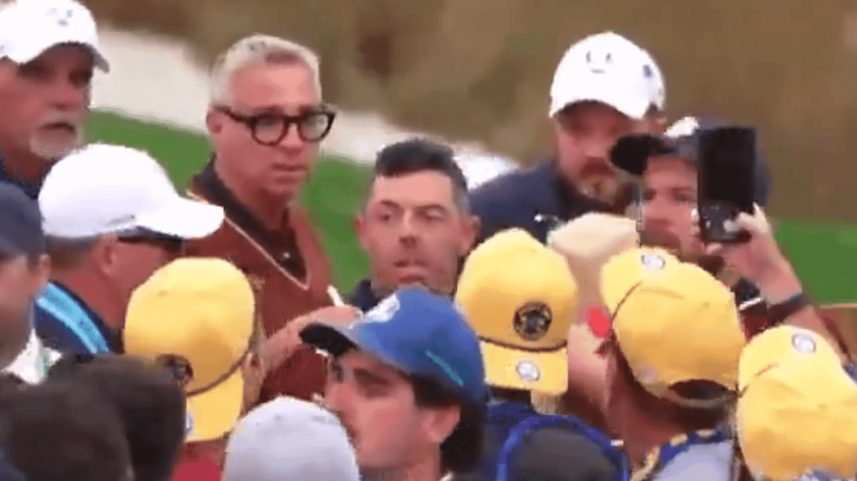 Footage shows moment Rory McIlroy's wife Erica is hit by can of beer by ...