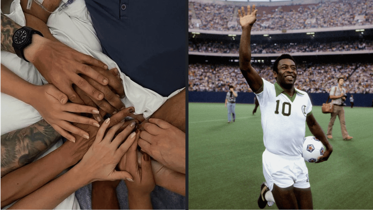 Pele's daughter releases final photo of family surrounding football ...