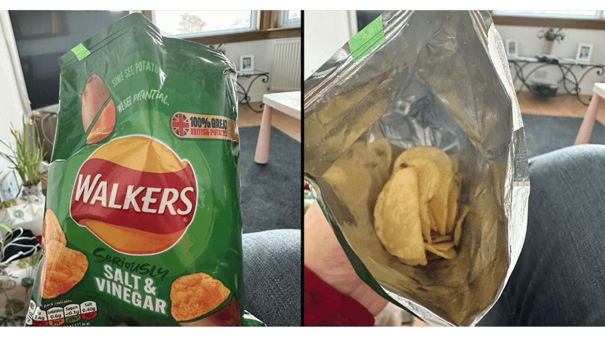 Walkers finally explain why bag of crisps always looks so empty when ...