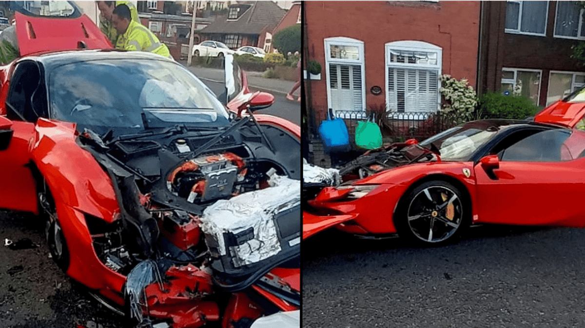 £500,000 Ferrari destroyed after driver accidentally crashes into five ...